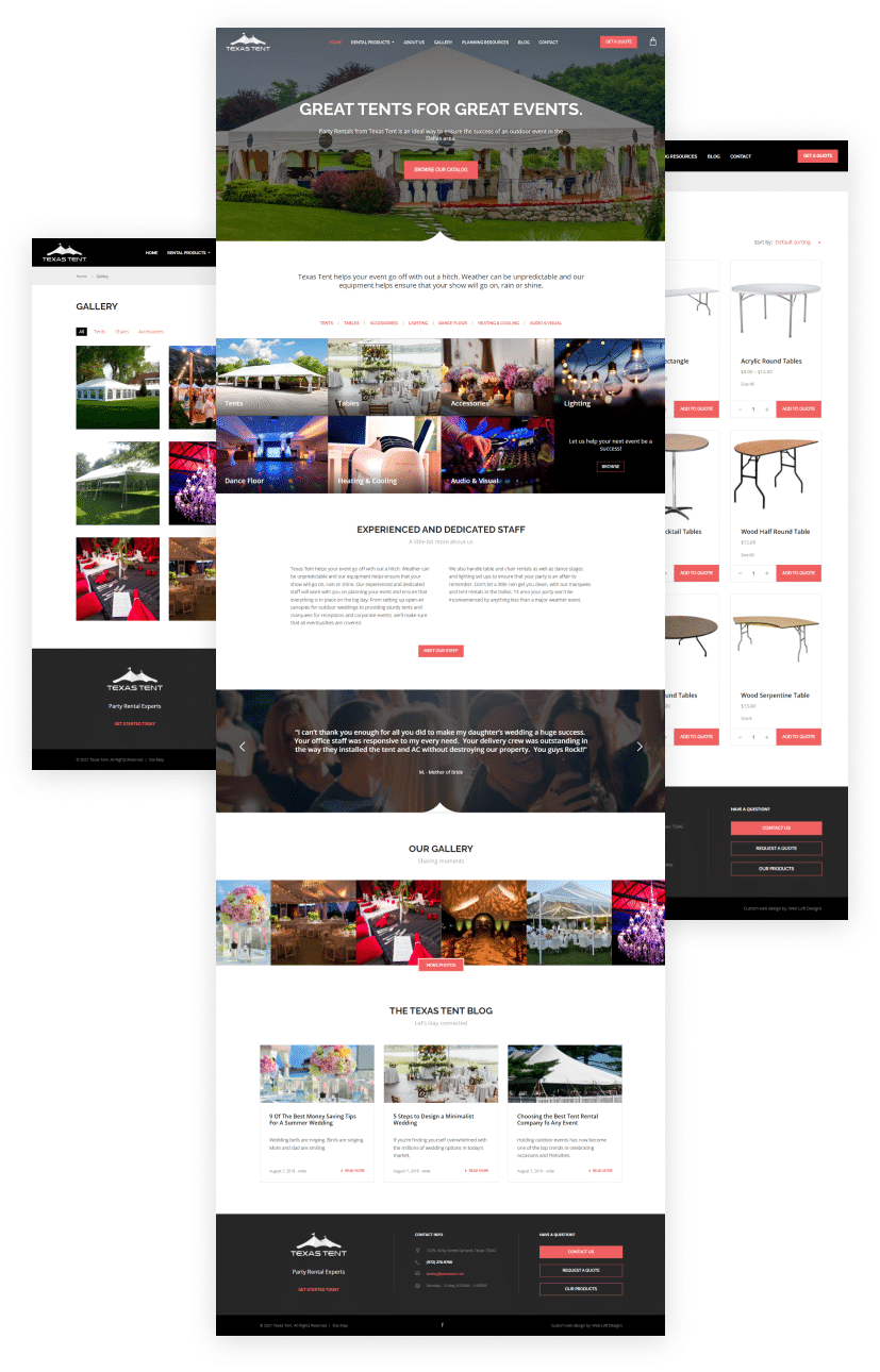 Texas Tents - Web Loft Designs